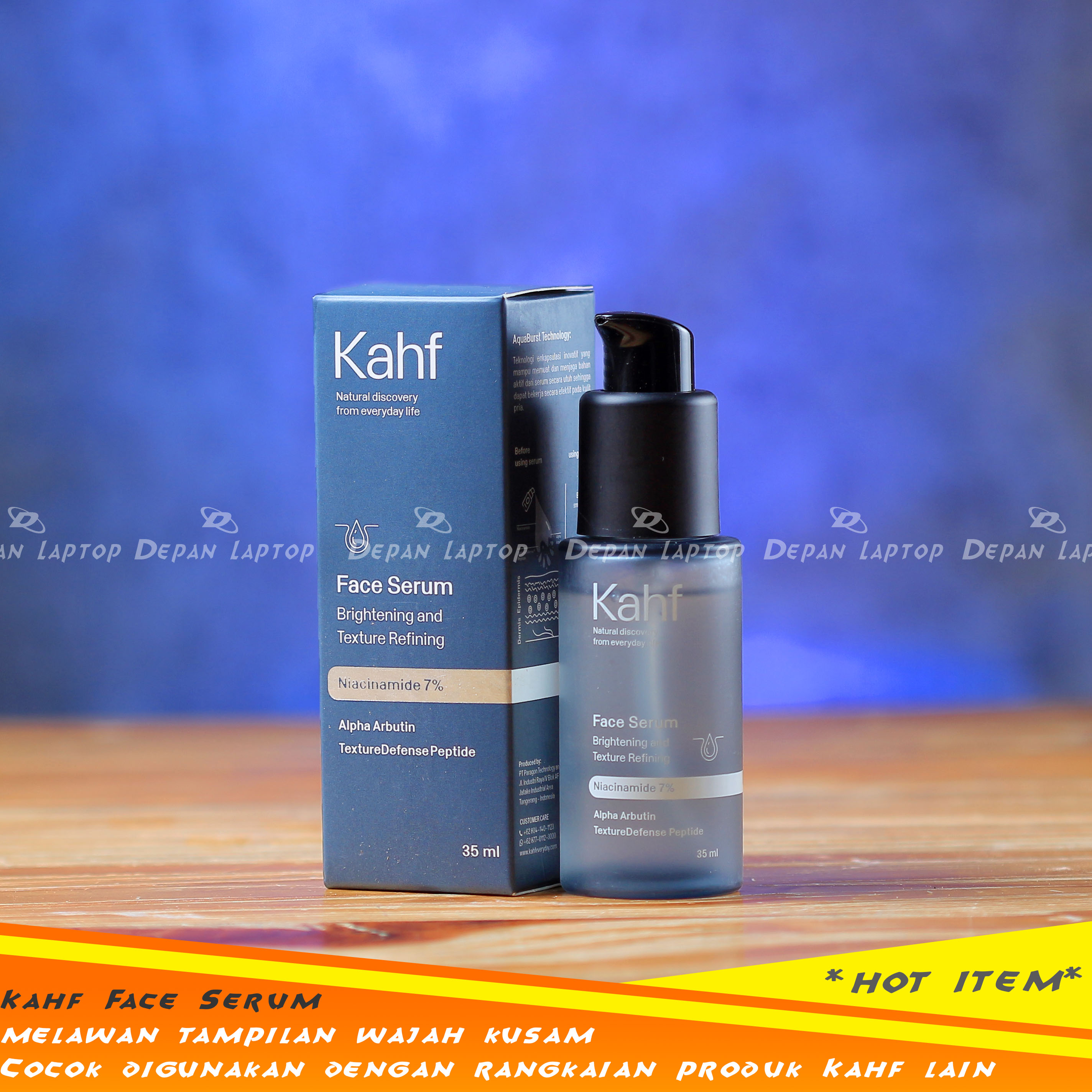 Kahf Serum Wajah Cowok Brightening and Texture Refining Face Spray ...