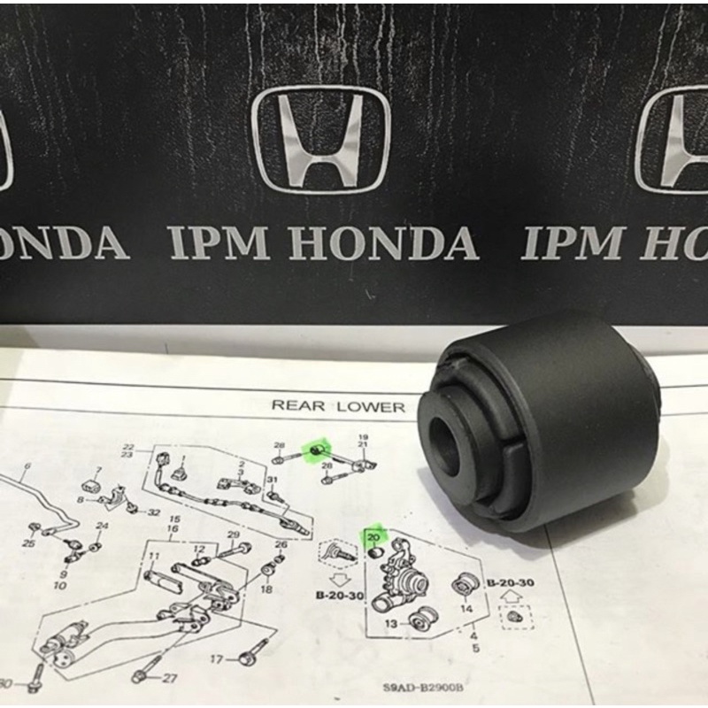 52395 S5A Bos Bush Bushing Sayap Arm Belakang Atas Honda CRV GEN 2 GEN ...