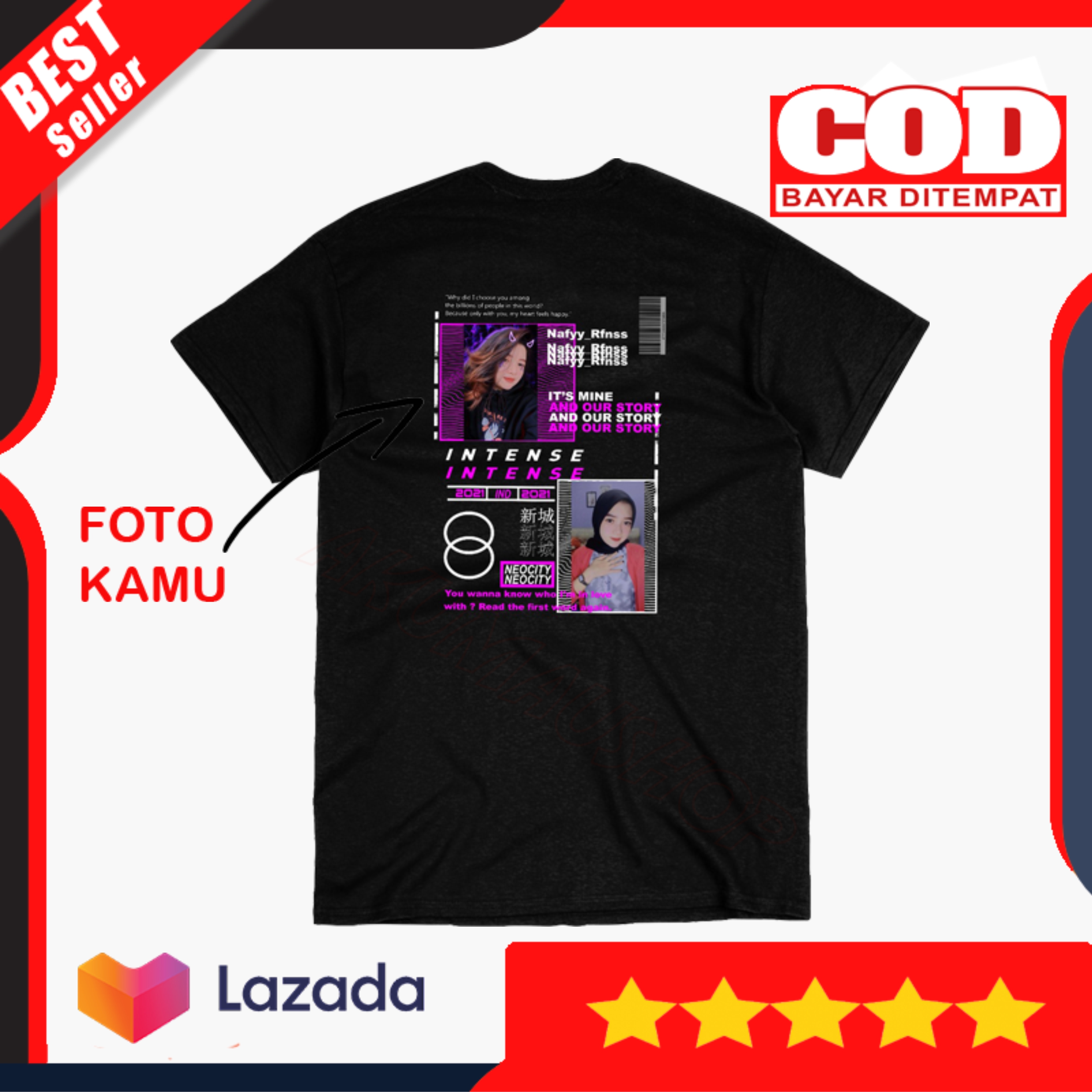 kaos baju aesthetic custom foto sendiri kaos aesthetic pria kaos ...