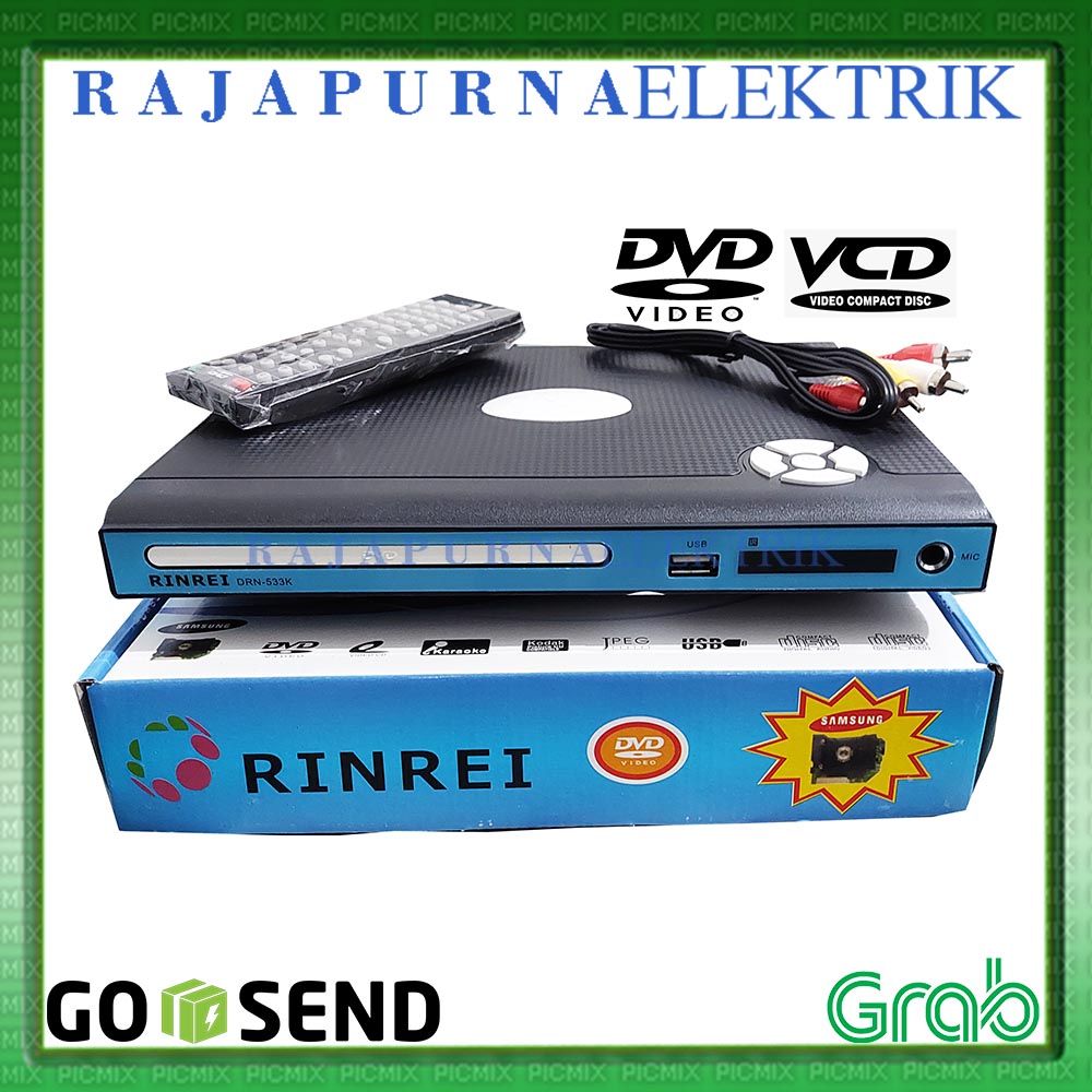 DVD VCD PLAYER RINREI PLASTIK DRN-533K Optik Samsung ORIGINAL | Lazada ...