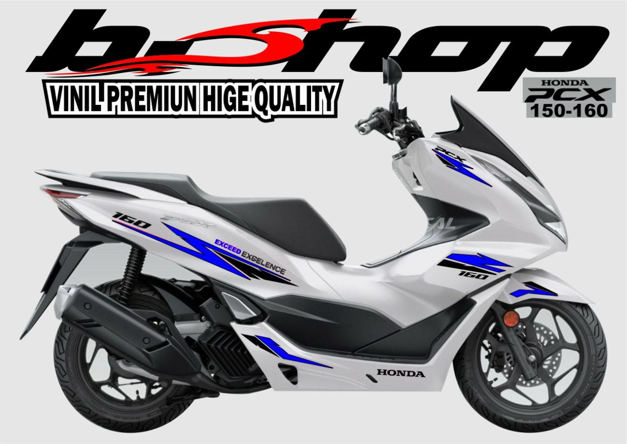 striping honda pcx 150-160 variasi stiker warna biru tua | Lazada Indonesia