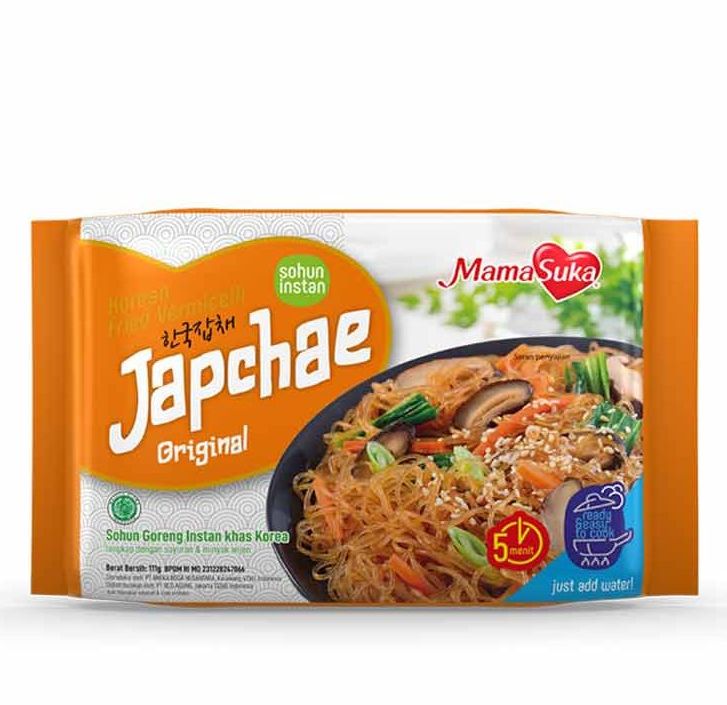 Mamasuka JAPCHAE INSTANT Korean Fried Vermicelli Sohun Goreng Instan ...