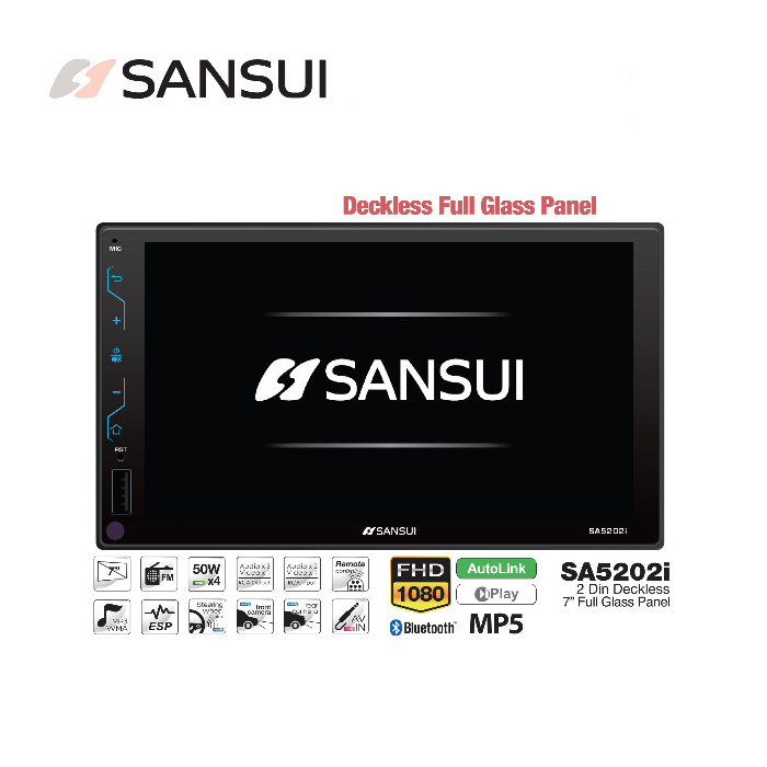 Sansui 2DIN SA-5202i (7 inch) Deckless Mirrorlink Head Unit Mobil ...