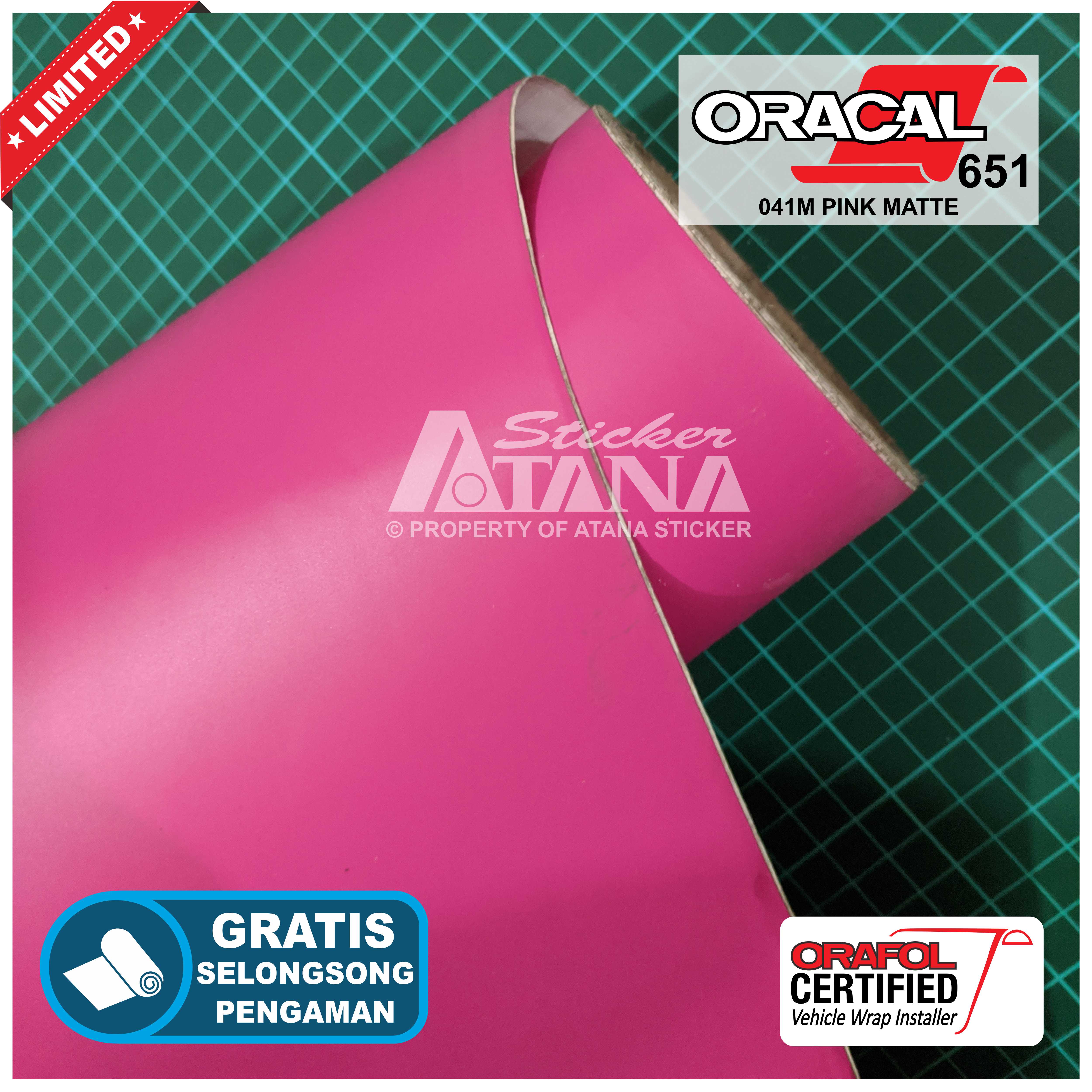 Skotlet Pink Doff Oracal 651 Scotlet Merah Muda Matte Stiker Matt Dop ...