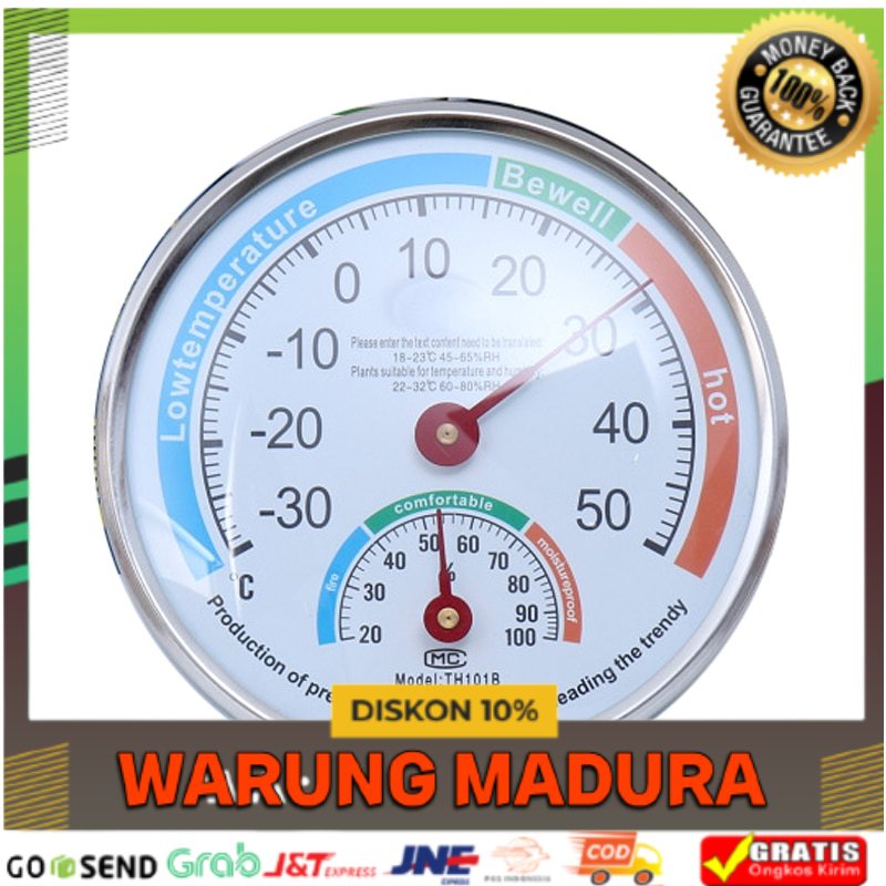 Thermometer alat pengukur suhu dan kelembaban / Anymeter Analog ...