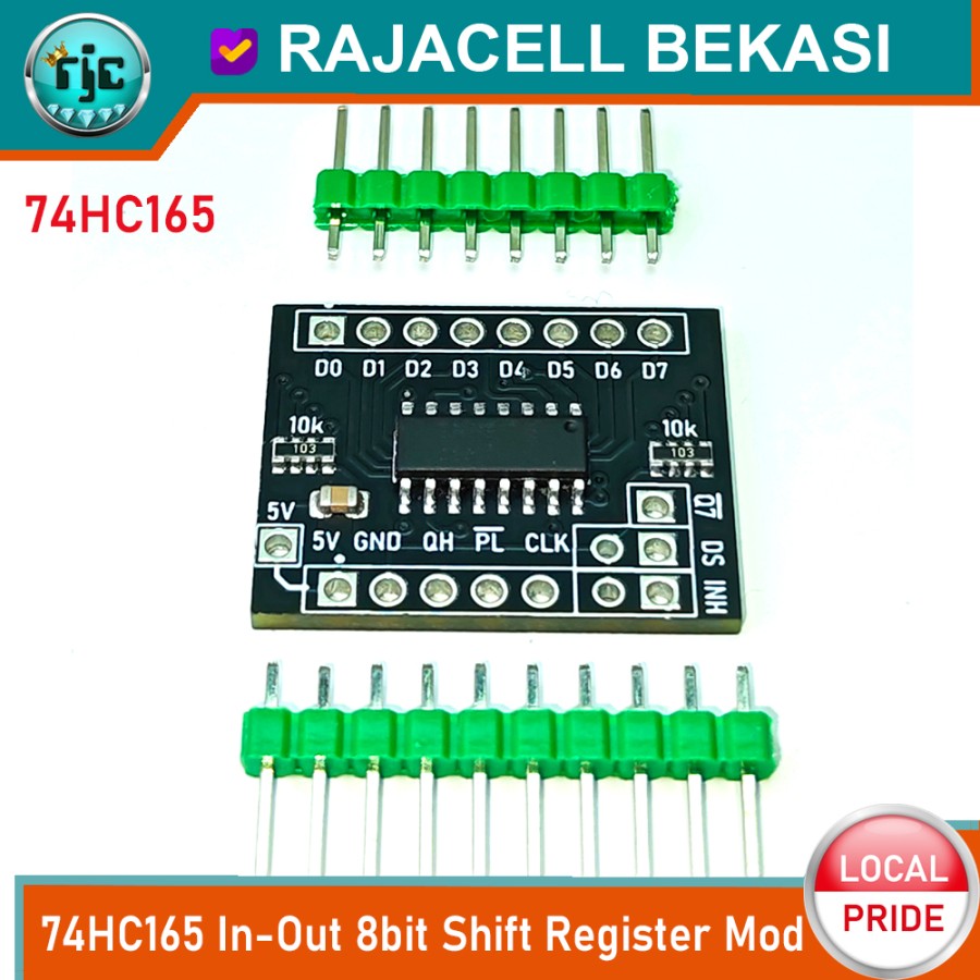 74HC165 8bit Shift Register IN Module Pin Input Expansion 8-bit Parallel-in Serial-out | Lazada ...