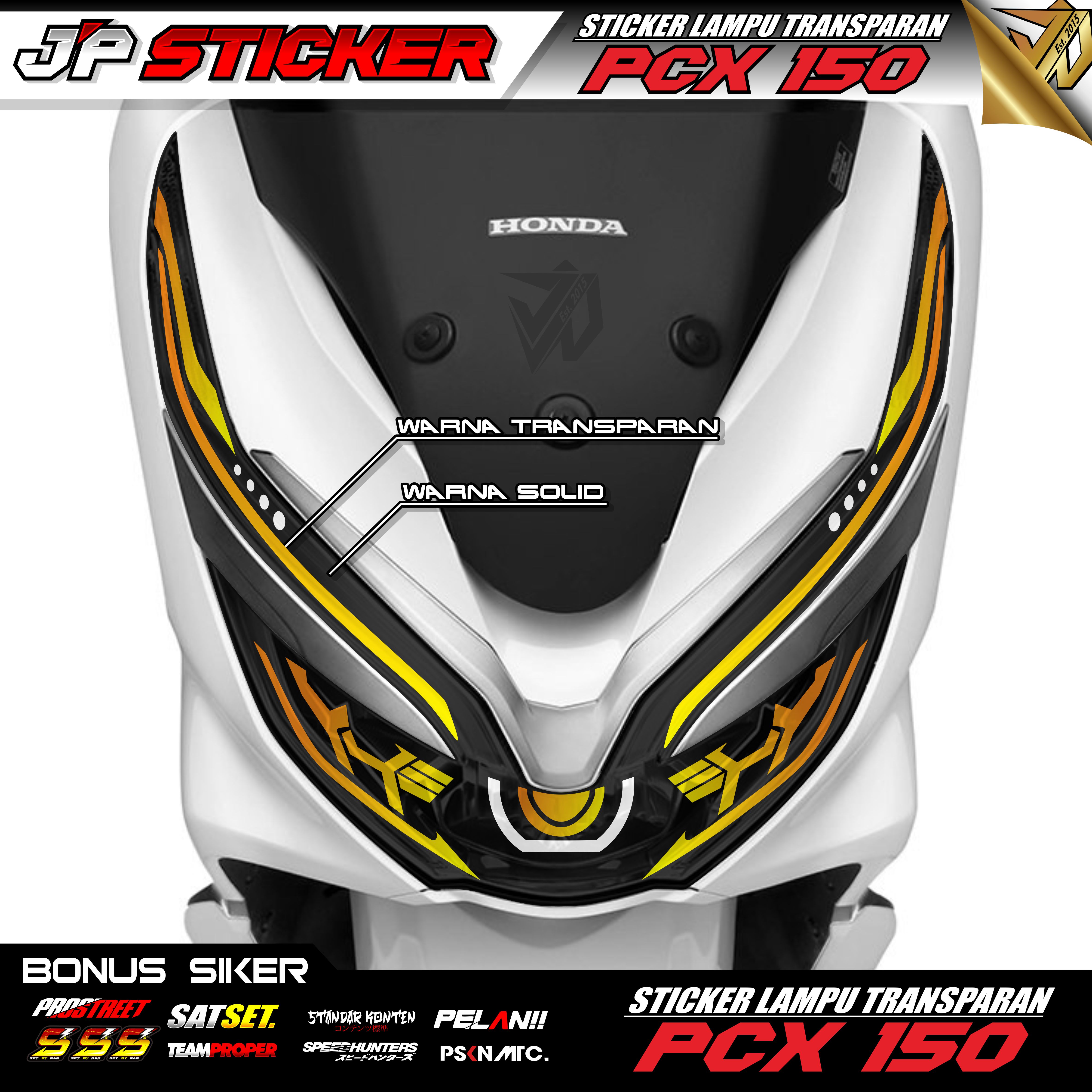 SJP Stiker Lampu Pcx Sticker Variasi Alis Motor PCX 150 NEW 02 | Lazada ...