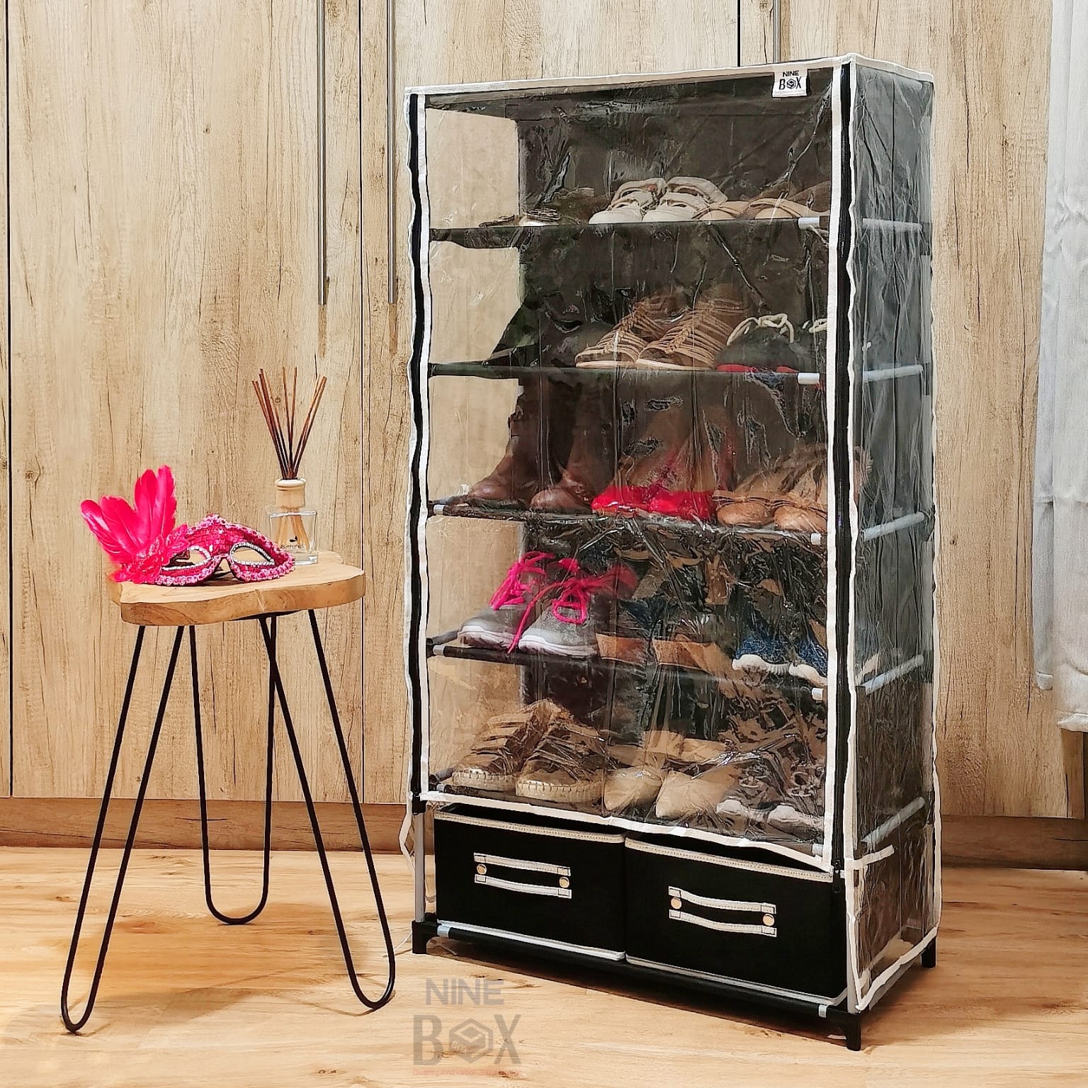 NINE BOX RAK SEPATU 6 RUANG / RAK SEPATU 6 SUSUN / RAK SEPATU SUSUN ...