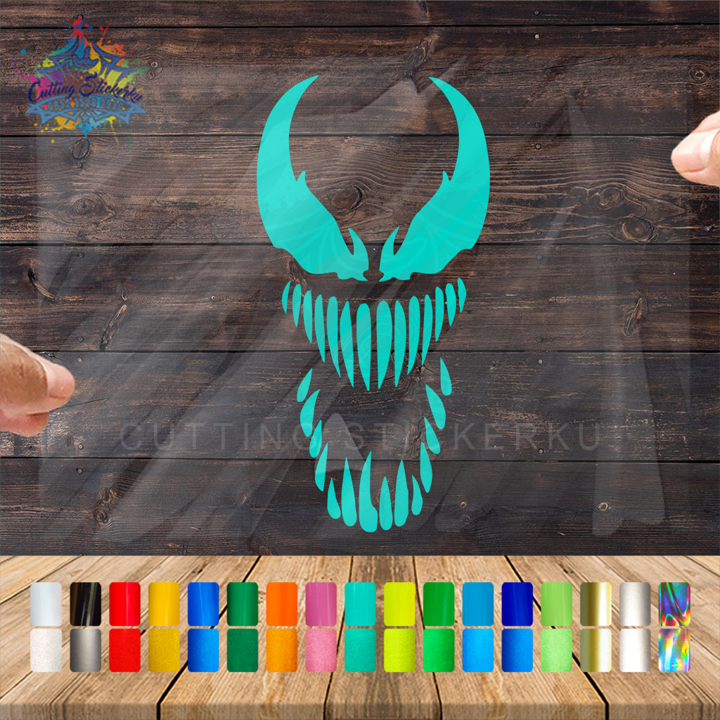 Venom Cutting Sticker Variasi Motor Mobil Matic 3D Jepang Tulisan Keren ...