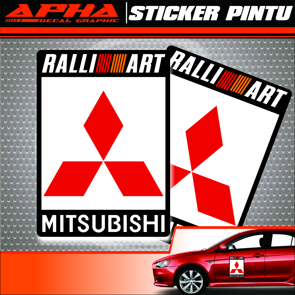 stiker racing pintu mobil HRC honda dan Ralli art Mitsubishi, harga ...