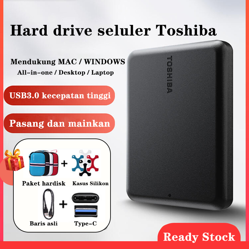 Toshiba SSD 1TB 2023 hard drive seluler a5 baru hitam hard drive ...