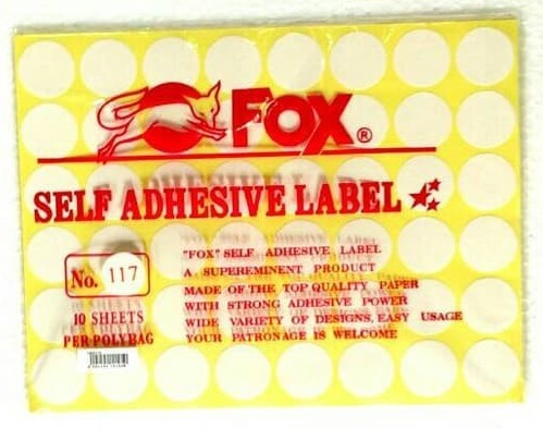 Fox Label Sticker No. 117 Self Adhesive Stiker Label Undangan Nama Pack ...
