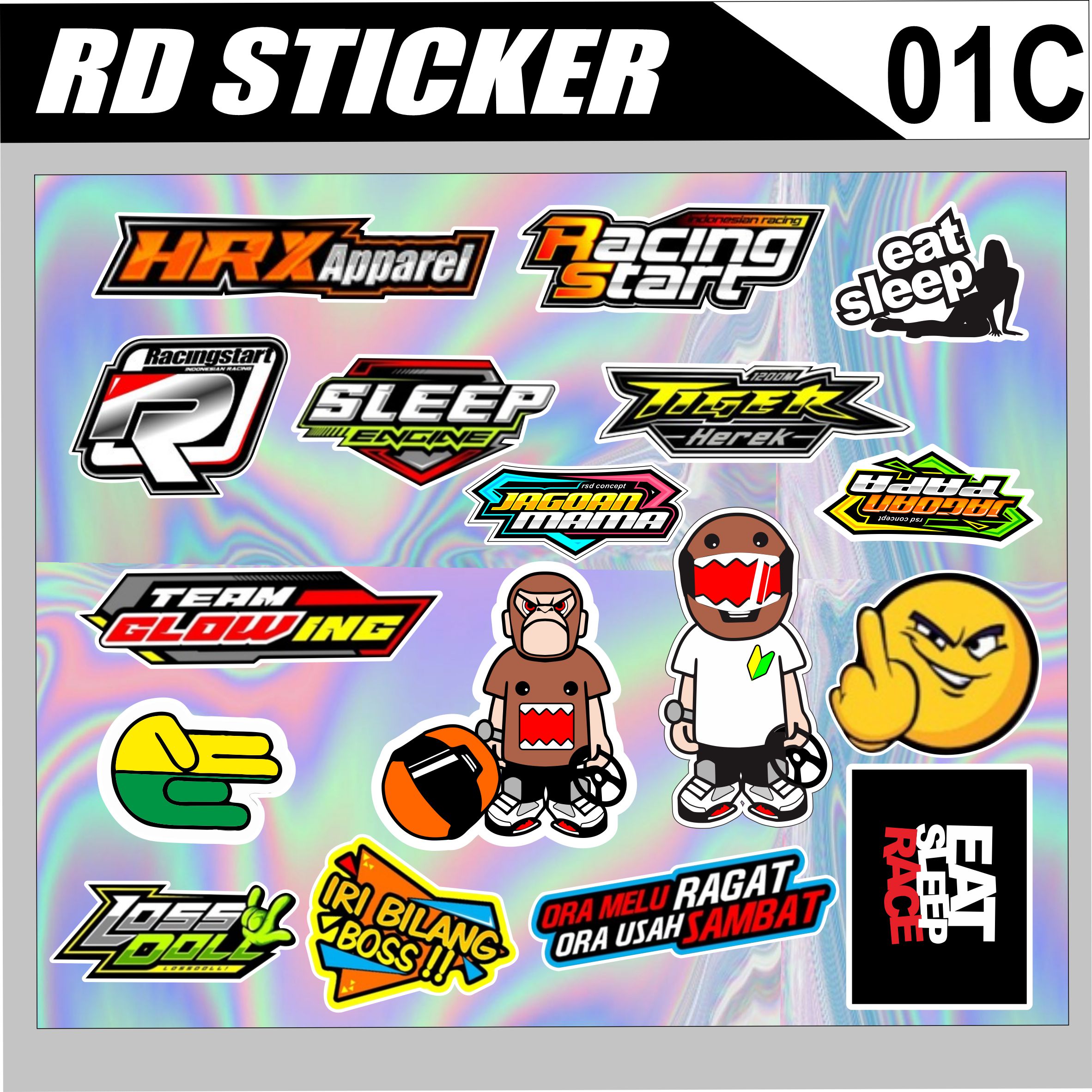 17 PCS STICKER PACK RACING START, STICKER AESTHETIC LOGO, STICKER ... 17 PCS STICKER PACK RACING START, STICKER AESTHETIC LOGO, STICKER ...