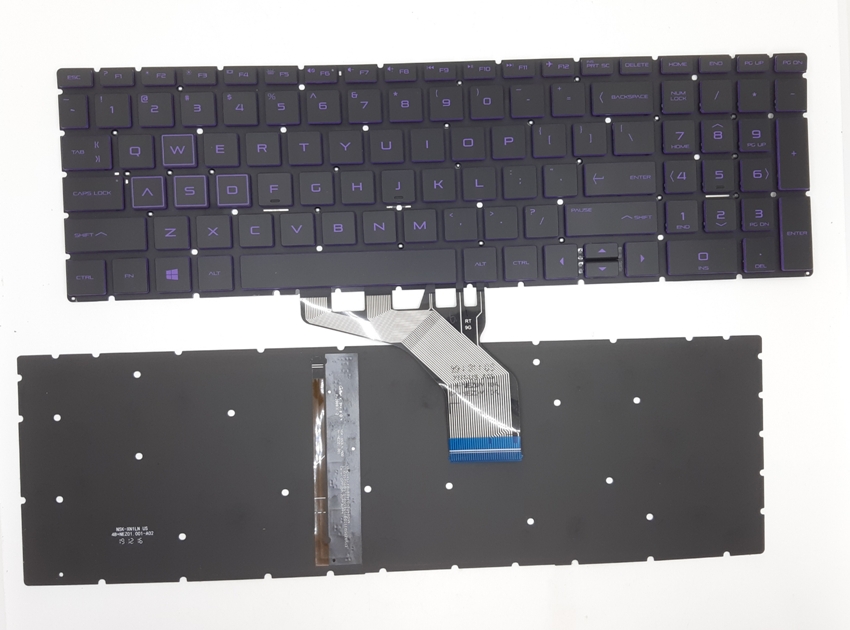 HP Laptop Keyboard Pavilion 15-DA 15-da0012dx Series Purple/Backlight ...