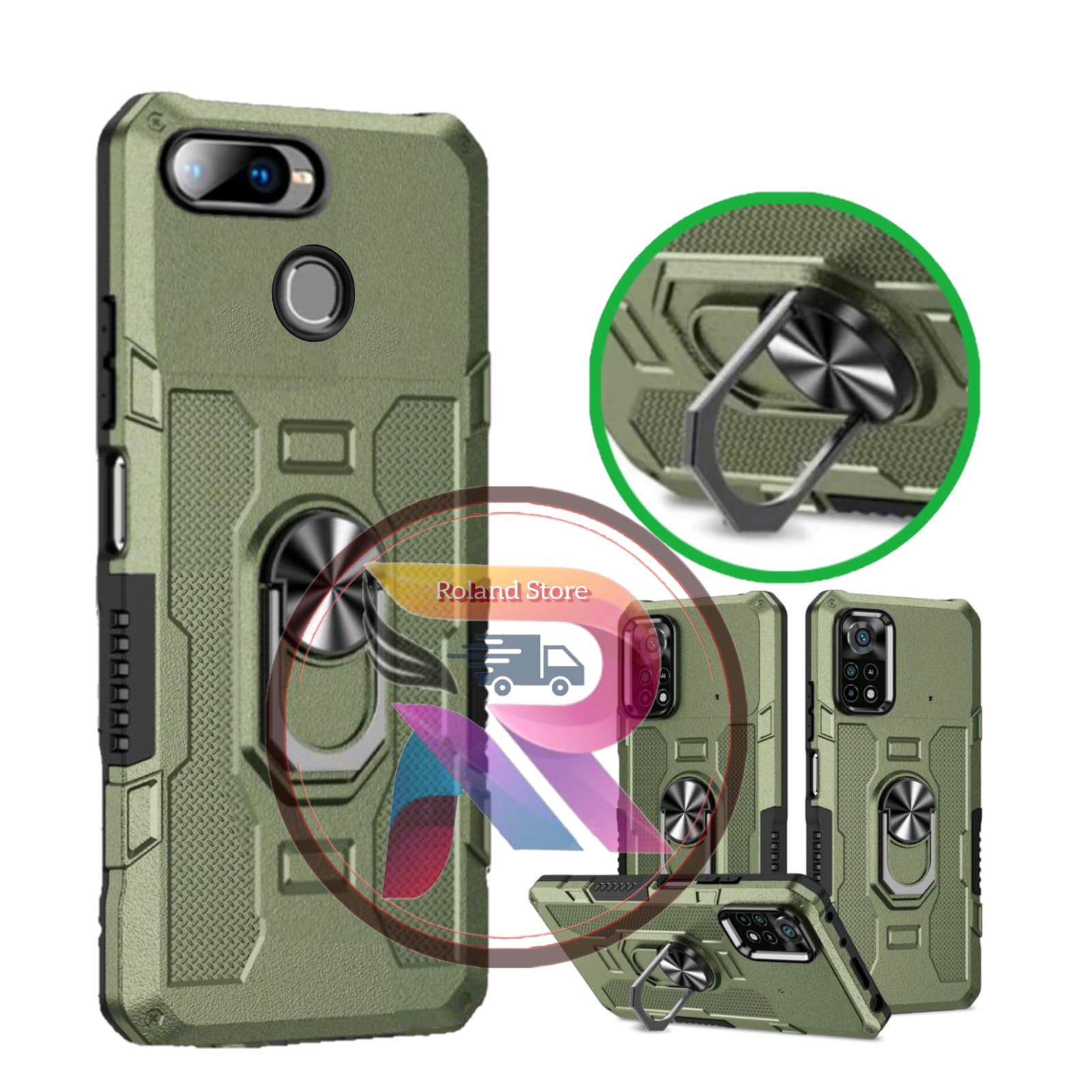 Casing HP Untuk Oppo A5s/F9/A7/A12/A11k Case Robot Hit Eye Whit Ring ...