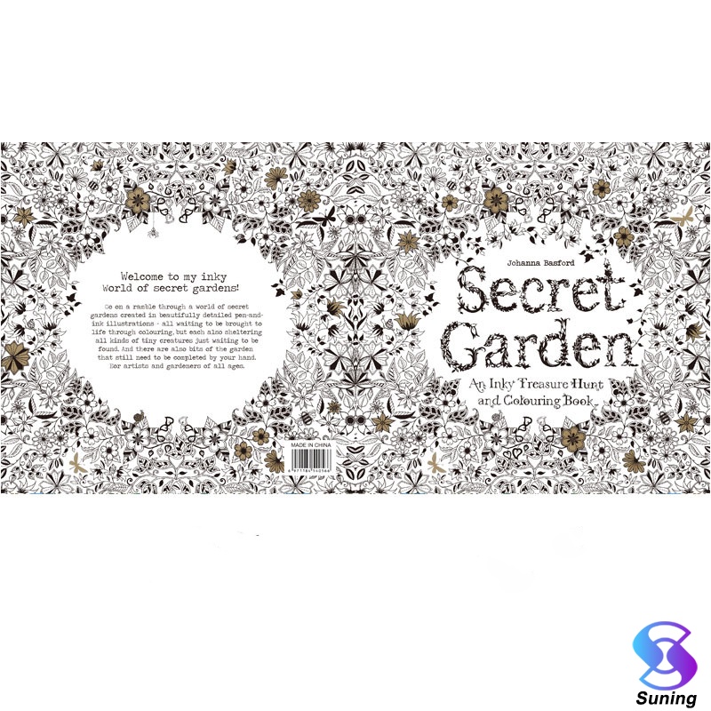 24 Pages Buku Mewarnai Dewasa Secret Garden Enchanted Forest untuk ...