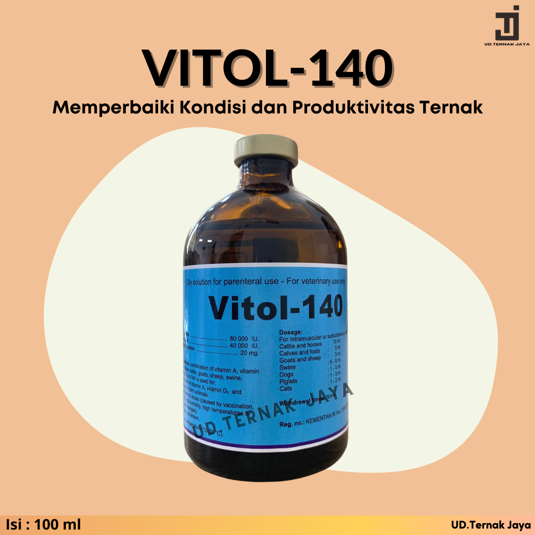 Vitol-140 100 ml Vitamin ADE Perbaiki Kondisi dan Produktivitas Hewan ...
