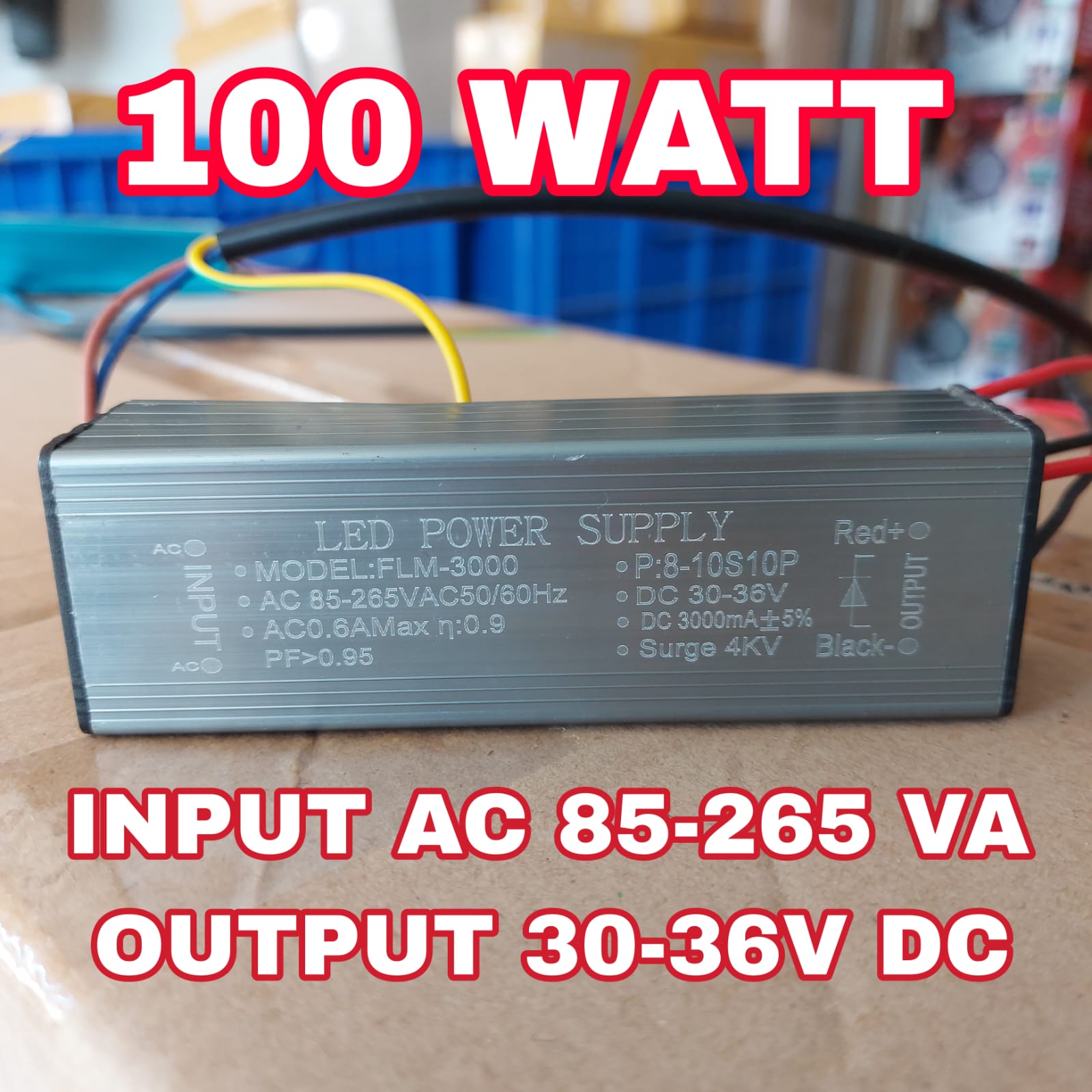 Driver Trafo Lampu Sorot Jalan 100W Ballast LED 100w PJU Travo Adaptor ...