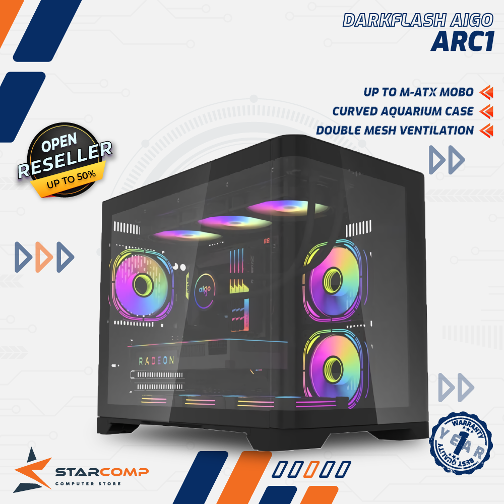 Darkflash AIGO ARC1 M-ATX Curve Gaming PC Casing NO FAN ARC 1 | Lazada ...