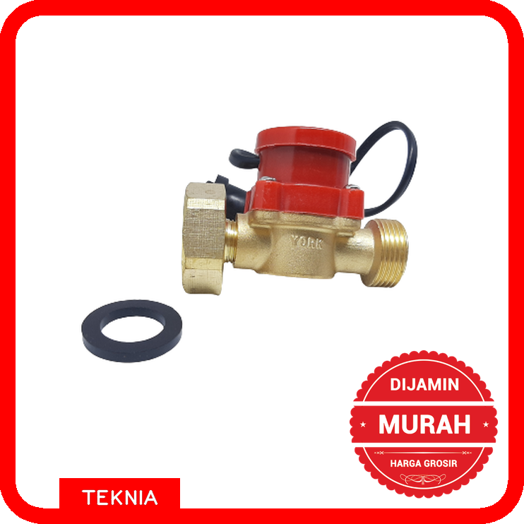Brass Flow Switch YORK 1" x 3/4" - Otomatis Pompa Pendorong York ...