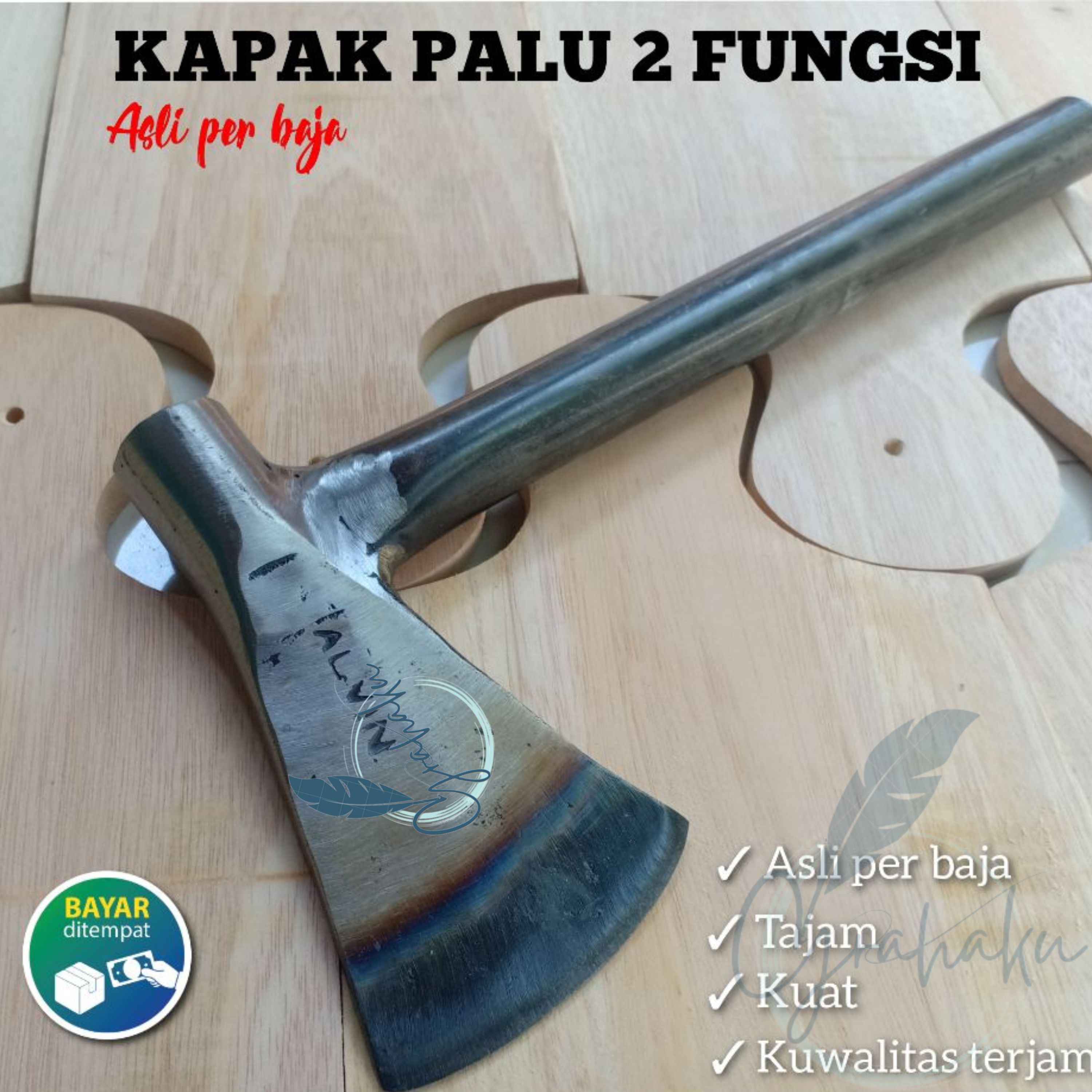 ( TURUN HARGA ) Kapak Palu Gagang Besi - Kampak Palu Bilah Baja Asli ...