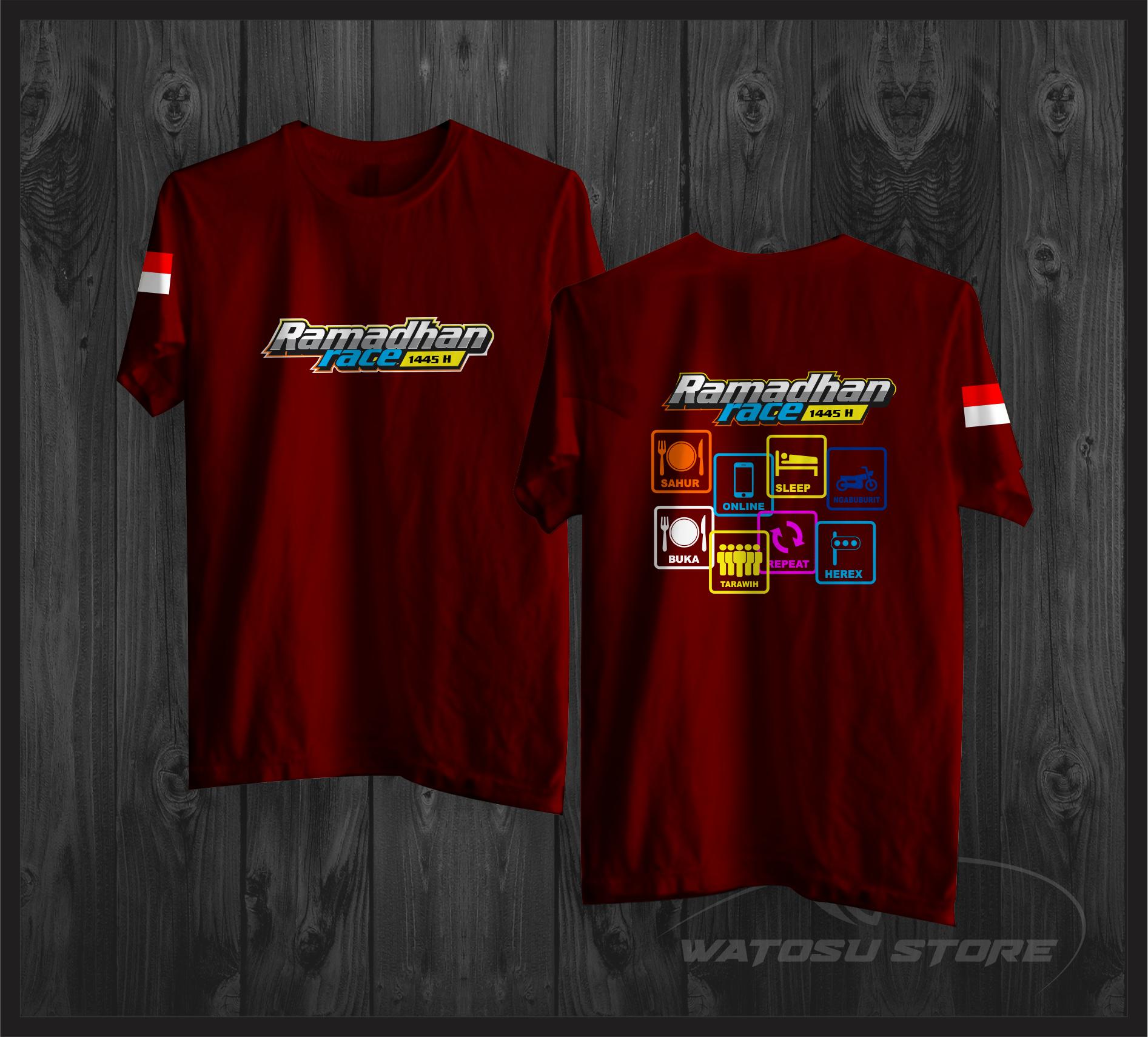 KAOS RAMADHAN RACE 1444 KOMBED 24S (LEBIH TEBAL DARI 30S) ADEM NYAMAN ...