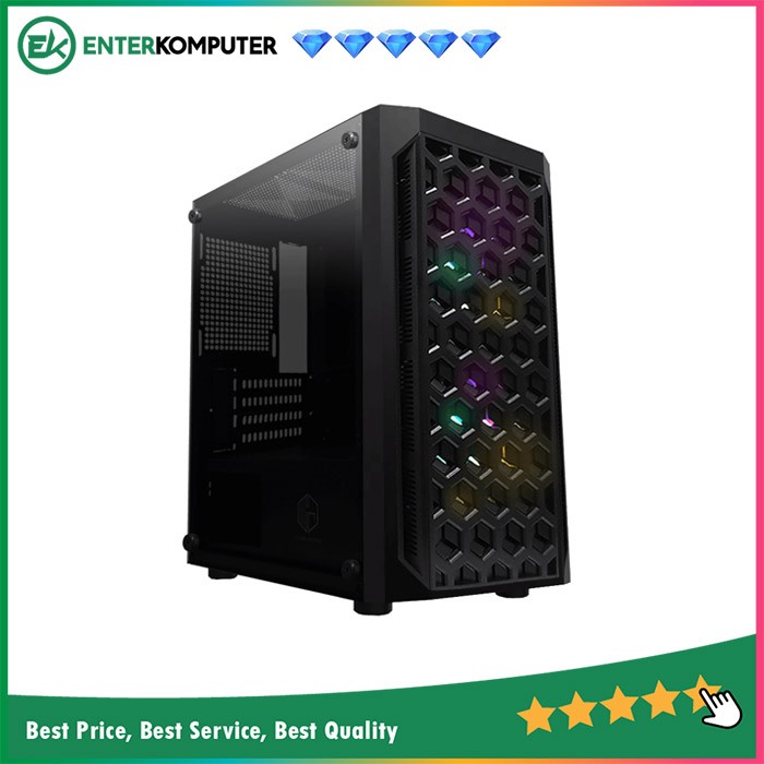 Casing CUBE GAMING GART - mATX - Hexagon Panel Design / Casing Gaming ...