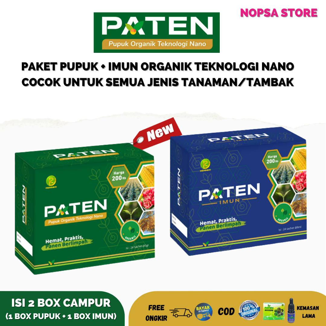 PAKET pupuk PATEN 1 box pupuk + 1 box imun masing2 isi 24 sachet pupuk ...