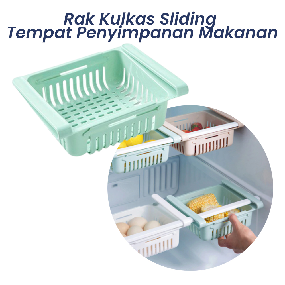 RAK KULKAS SLIDING ORGANIZER MULTIFUNGSI - RAK KERANJANG JEPIT KULKAS ...