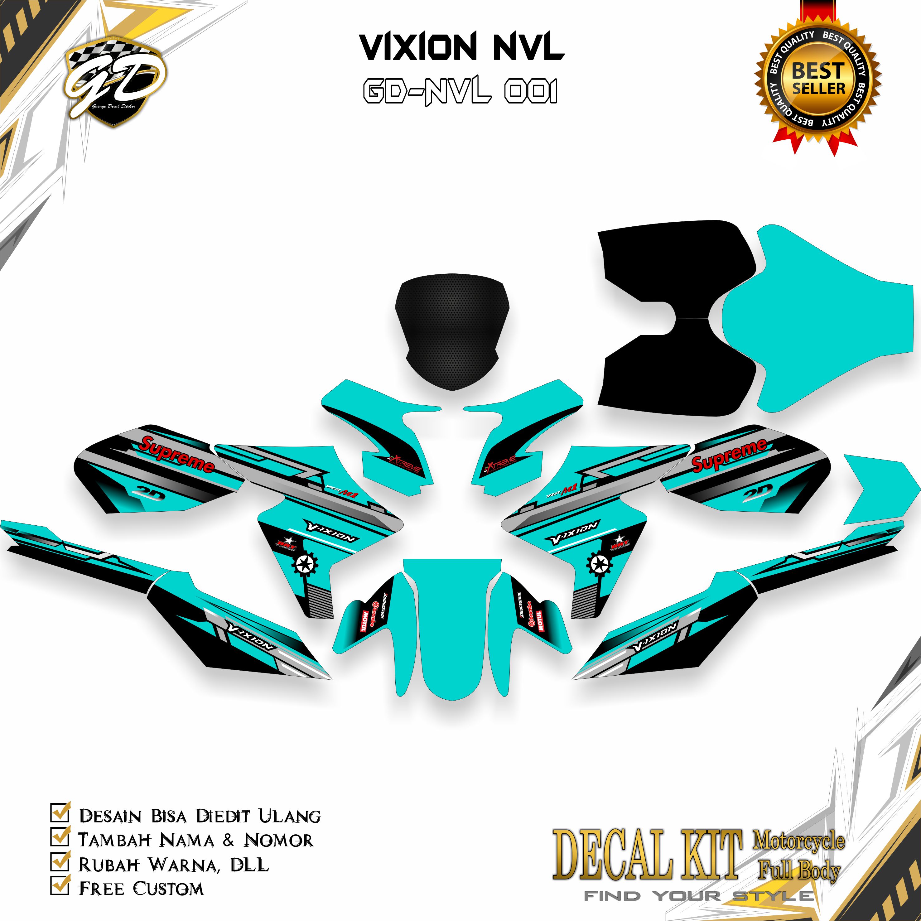 Decal Vixion NVL Full Body Decal Vixion Lighting Full Body (2012 - 2015) GD-NVL 001 | Lazada ...