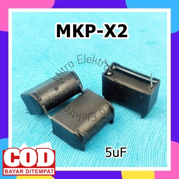 Kapasitor MKP-X2 5 Mikro Vertikal 275V AC Kapasitor Kompor Listrik / 400V DC Kapasitor Induksi ...