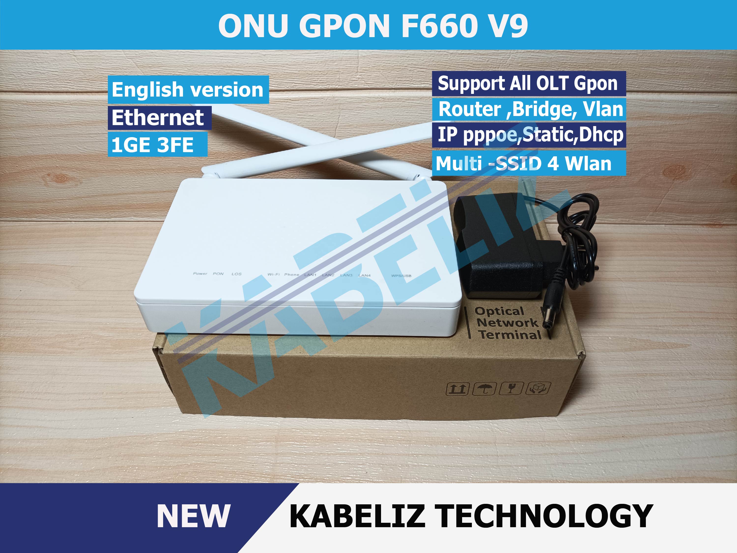 ONU GPON ZTE F660 V9 NEW ANTENA LUAR MODEM WIFI SUPPORT BRIDGE ONT MURAH SUPPORT ALL OLT GPON ...