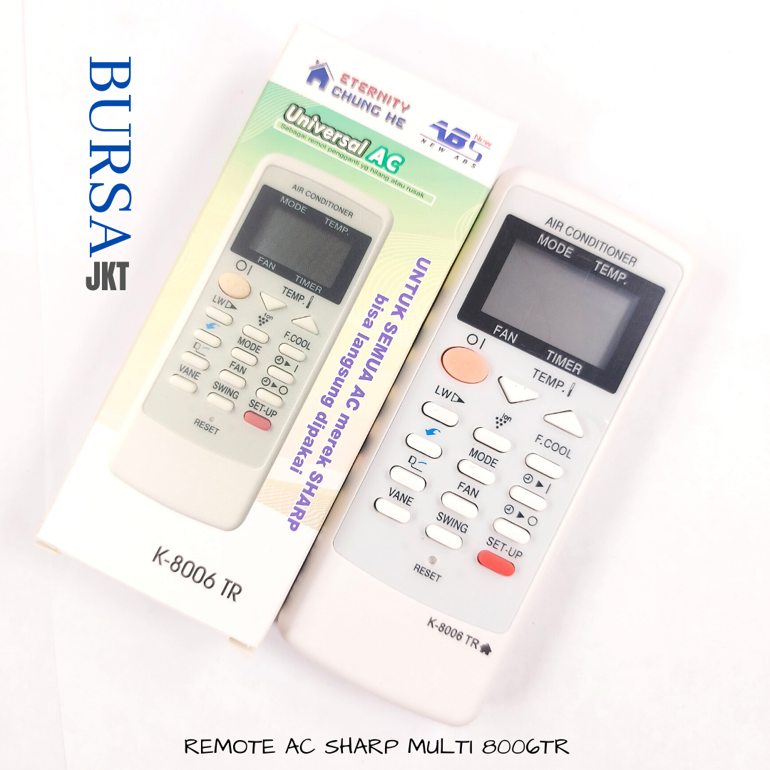 REMOTE AC SHARP UNIVERSAL PLASMACLUSTER SAYONARA PANAS J-TECH INVERTER ...