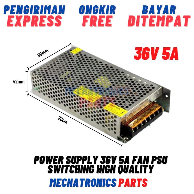 Power Supply 36V 5A 36 Volt 5 Ampere Fan PSU Switching High Quality | Lazada Indonesia