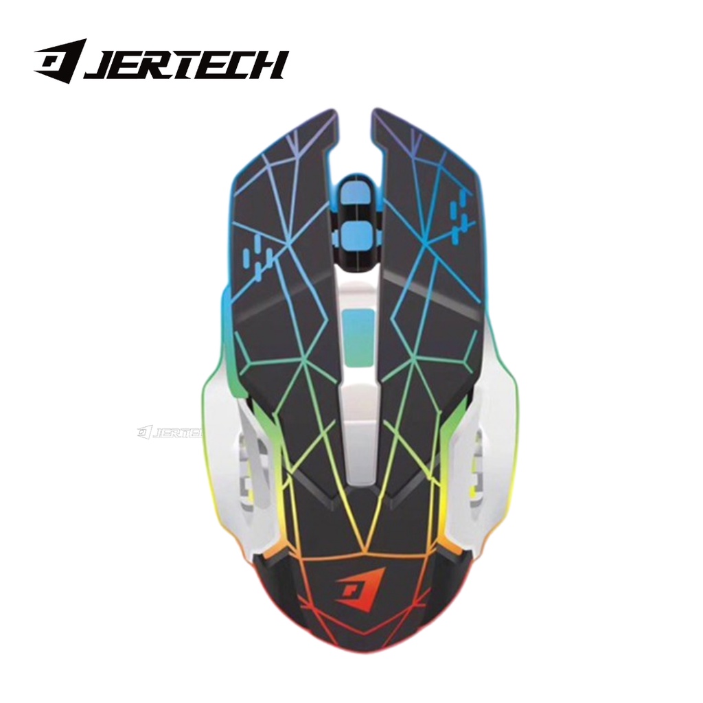 Mouse Wireless Gaming Jertech W200 RGB Rechargable - LPM | Lazada Indonesia