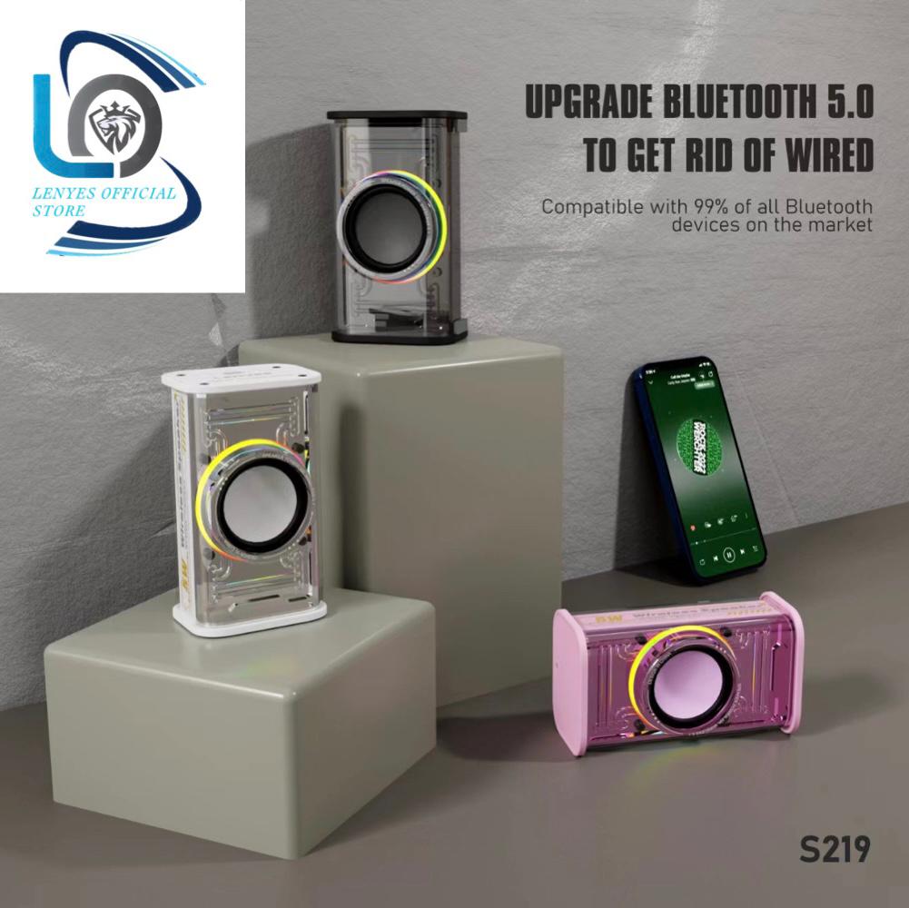 LOS - Speaker LENYES S219 Mini Led Colorfull Lights Wireless Speaker ...