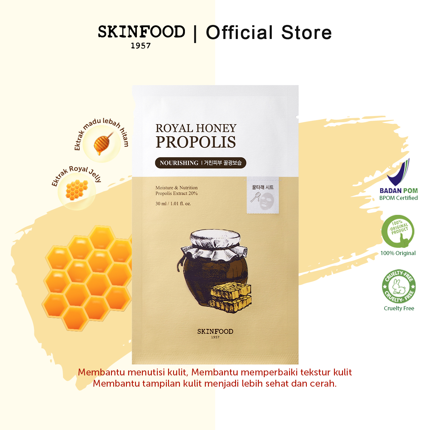 SKINFOOD - Royal Honey Propolis Enrich Mask | Lazada Indonesia