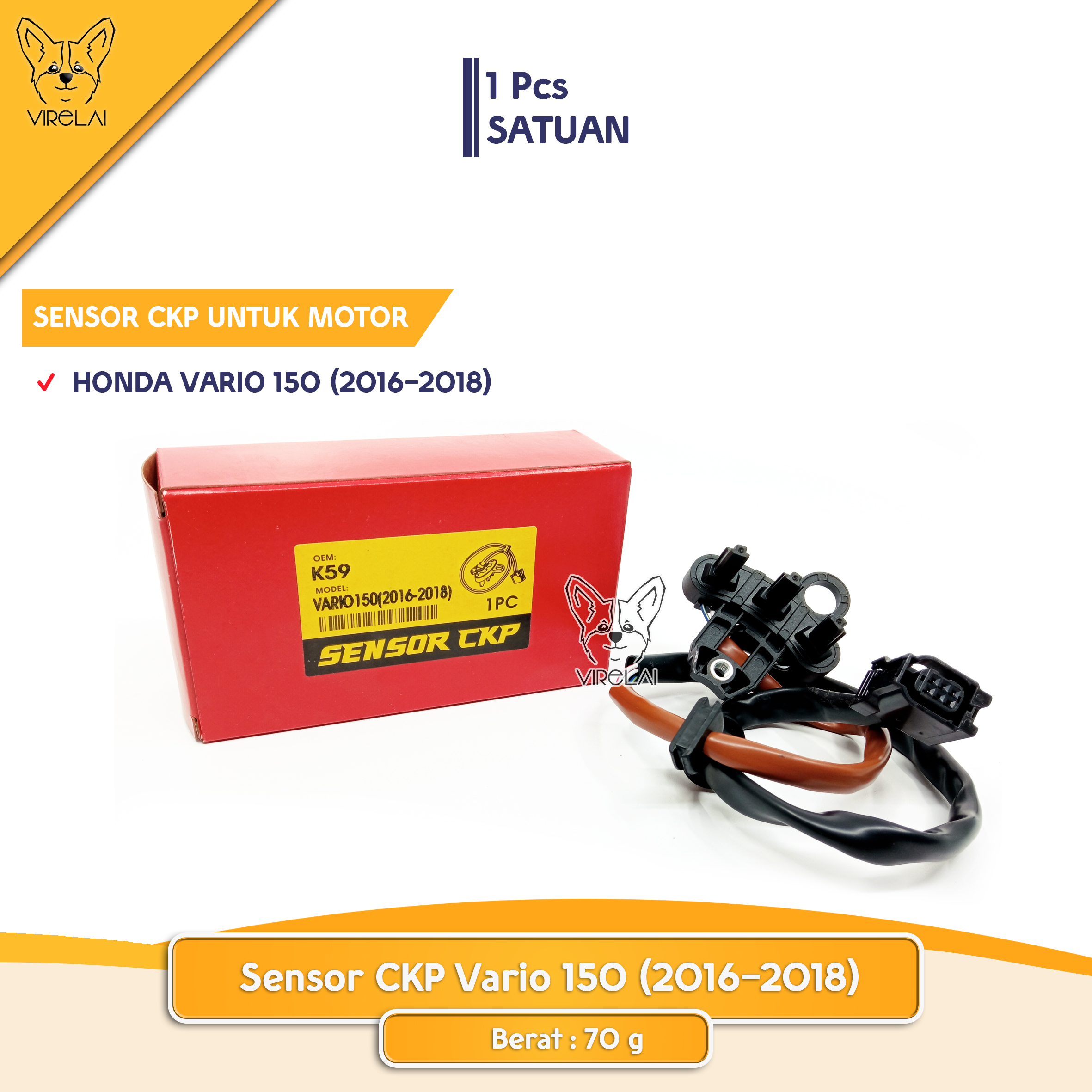 Sensor CKP / Sensor Spull Kaki 3 Honda Vario 150 - K59 | Lazada Indonesia