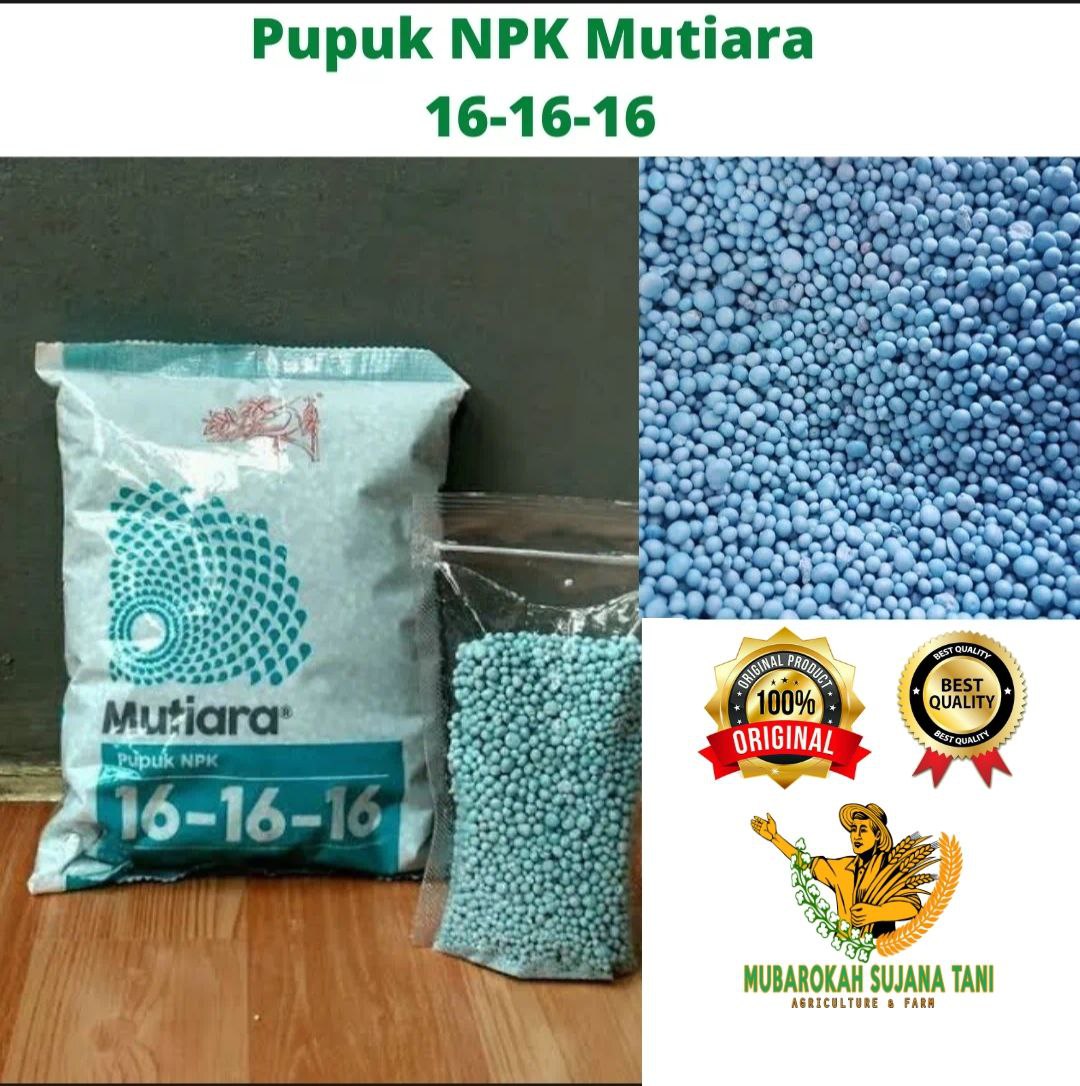 Pupuk NPK Mutiara 16-16-16 1kg 100% Original kemasan pabrik Pupuk Pertumbuhan | Lazada Indonesia
