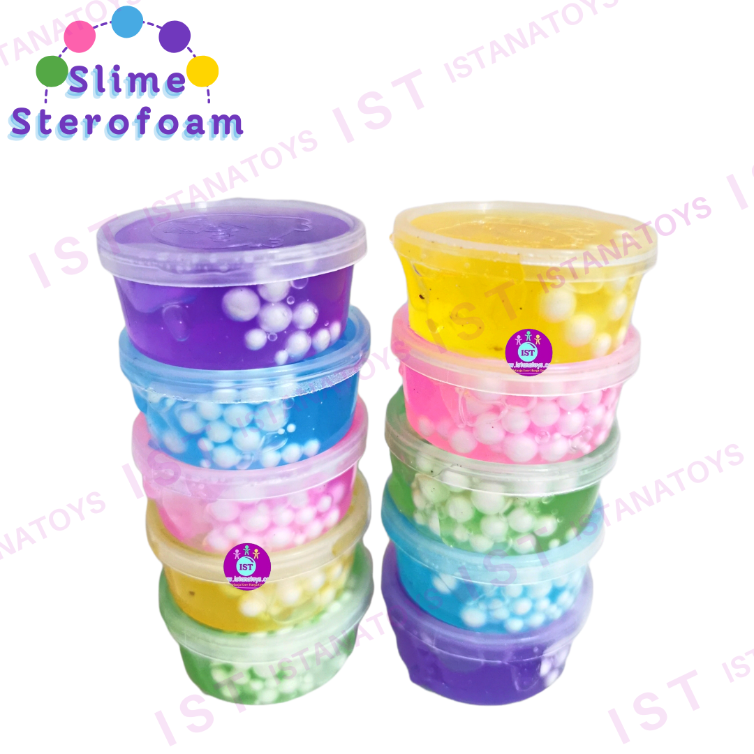 OG Mainan Slime Anak dengan isi Sterofoam isi 10 pcs | Lazada Indonesia