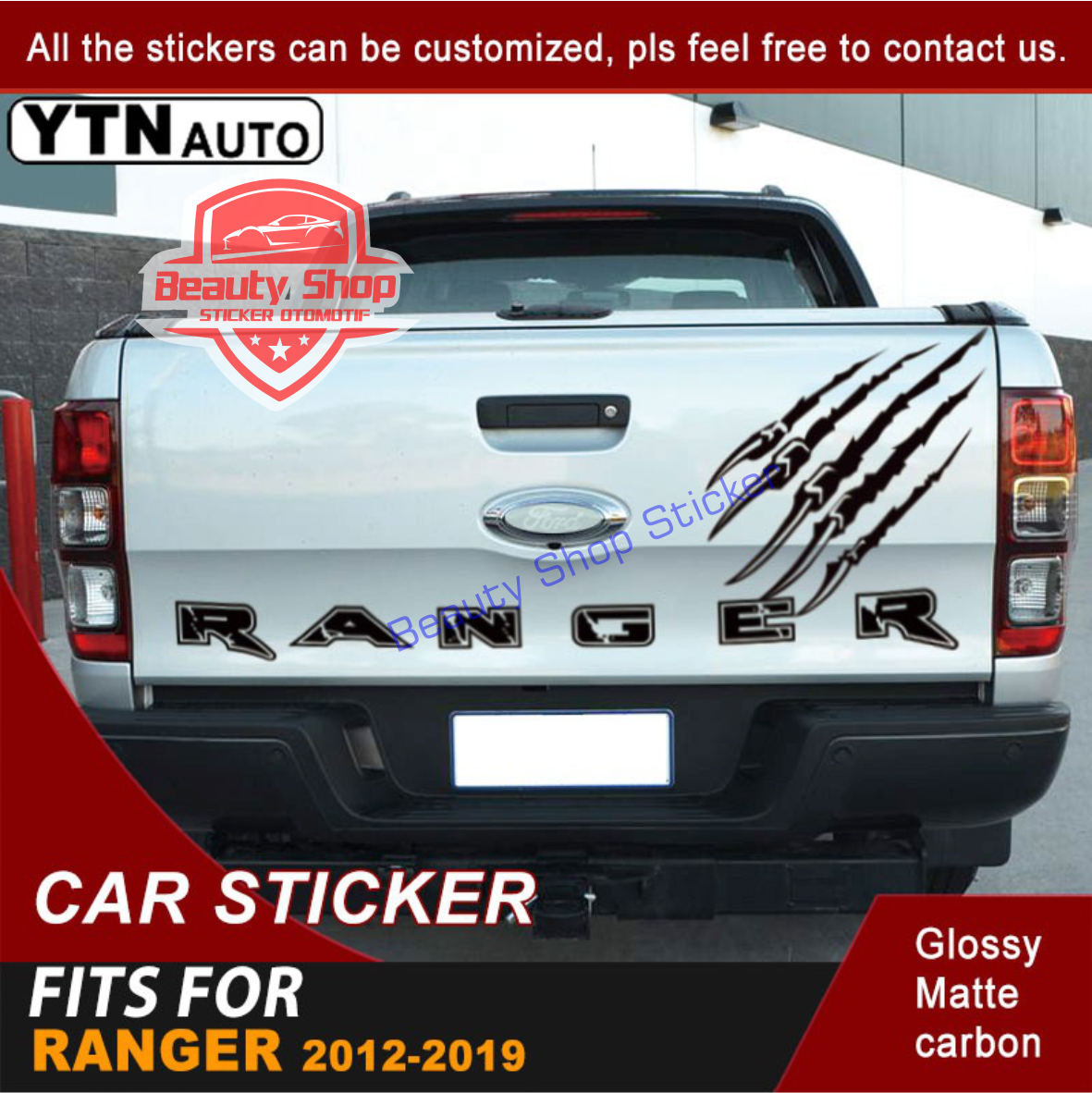 sticker ford ranger bak belakang cakaran offroad stierk mobil raptor ...