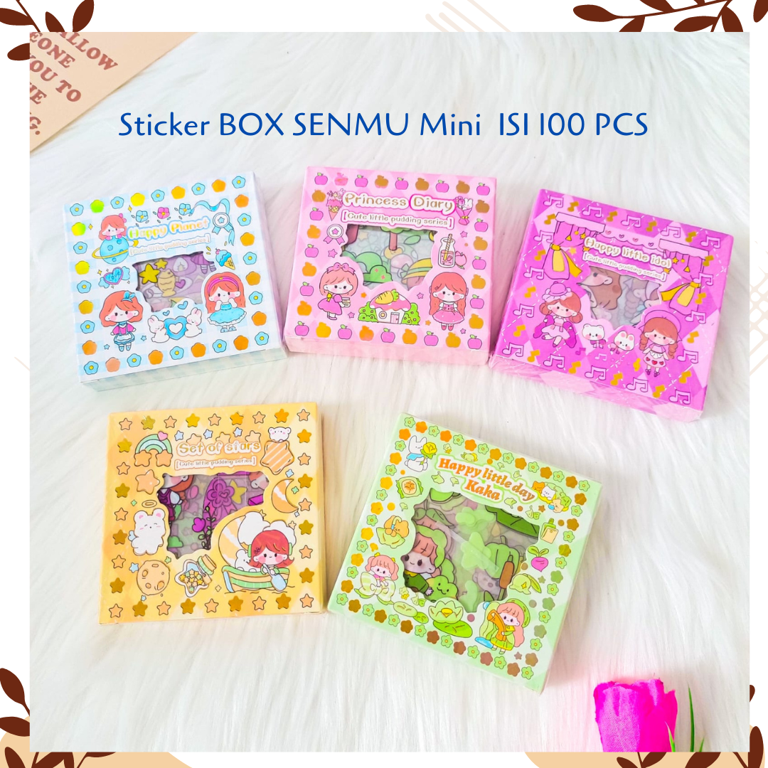 stiker isi 100 lembar 1 box/100 Lembar Stiker Desain Karakter Kartun ...