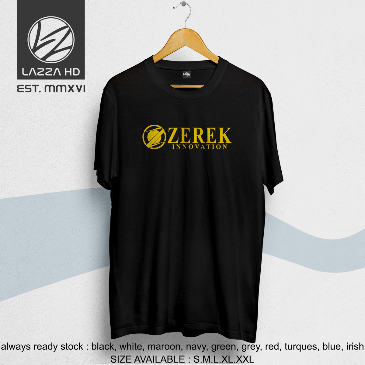 Kaos Baju Distro ZEREK Innovation Logo HJ | Lazada Indonesia