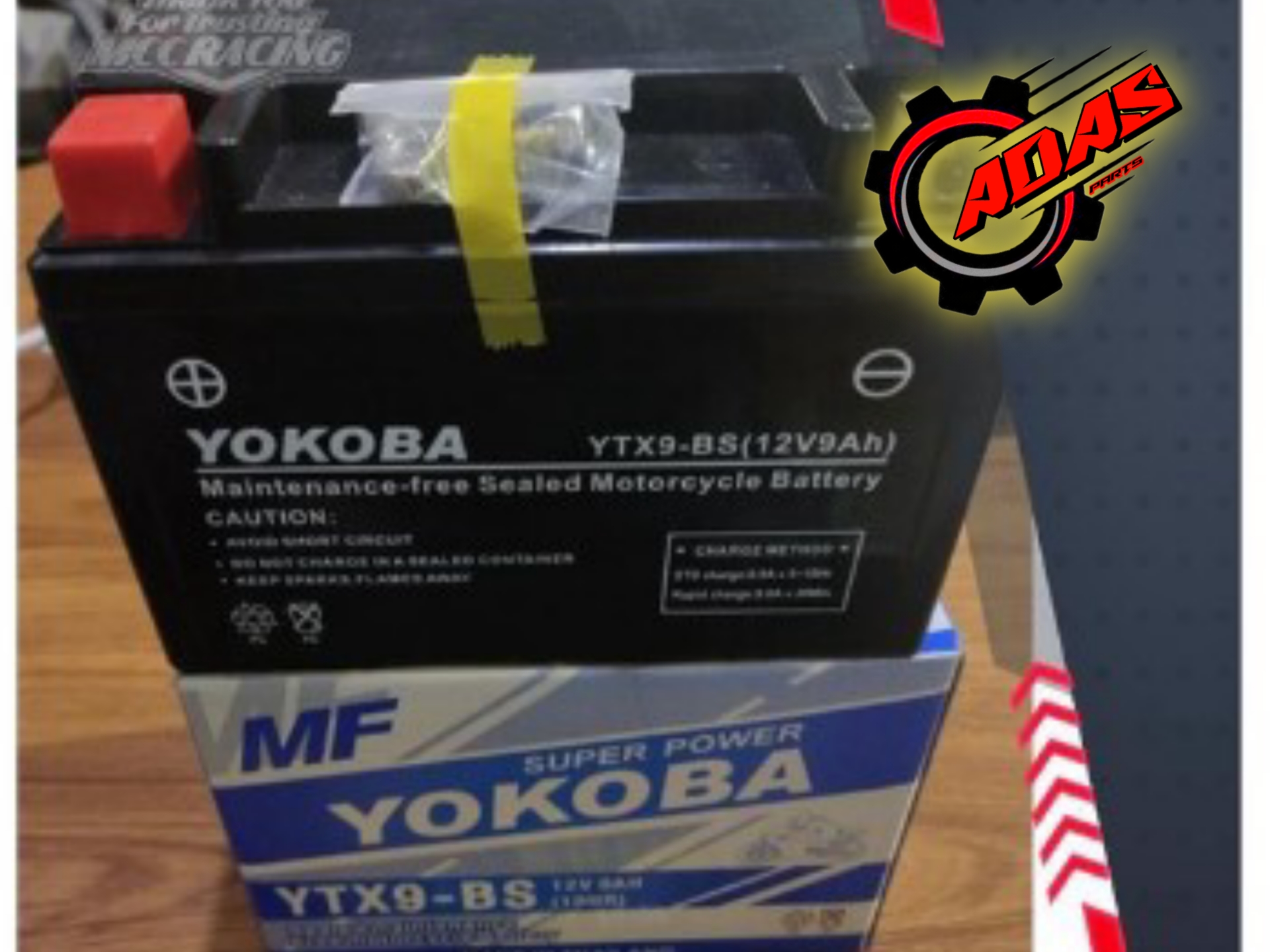 AKI /ACCU KERING MOTOR / KAWASAKI-NINJA 250-PULSAR NS200-KYMCO YTX9-BS 12V 9AH-SUPER POWER ...