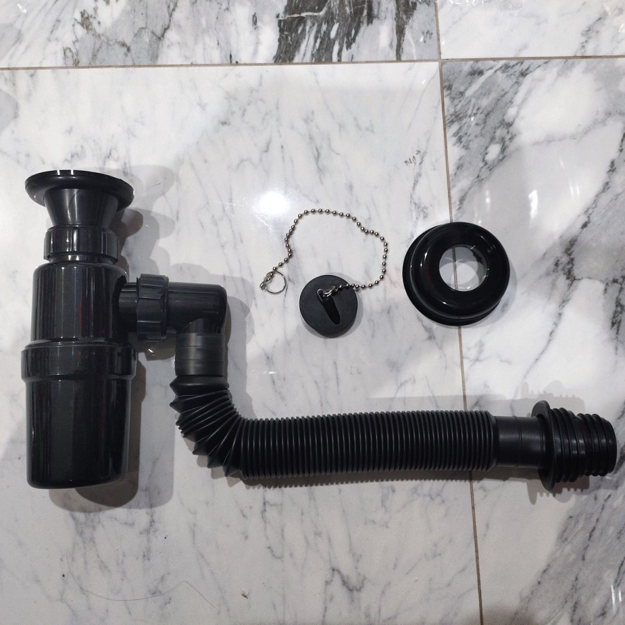 Afur Sifon Botol Fleksibel Wastafel 1 1/4" SOLIGEN - Sivon Botol PVC ...