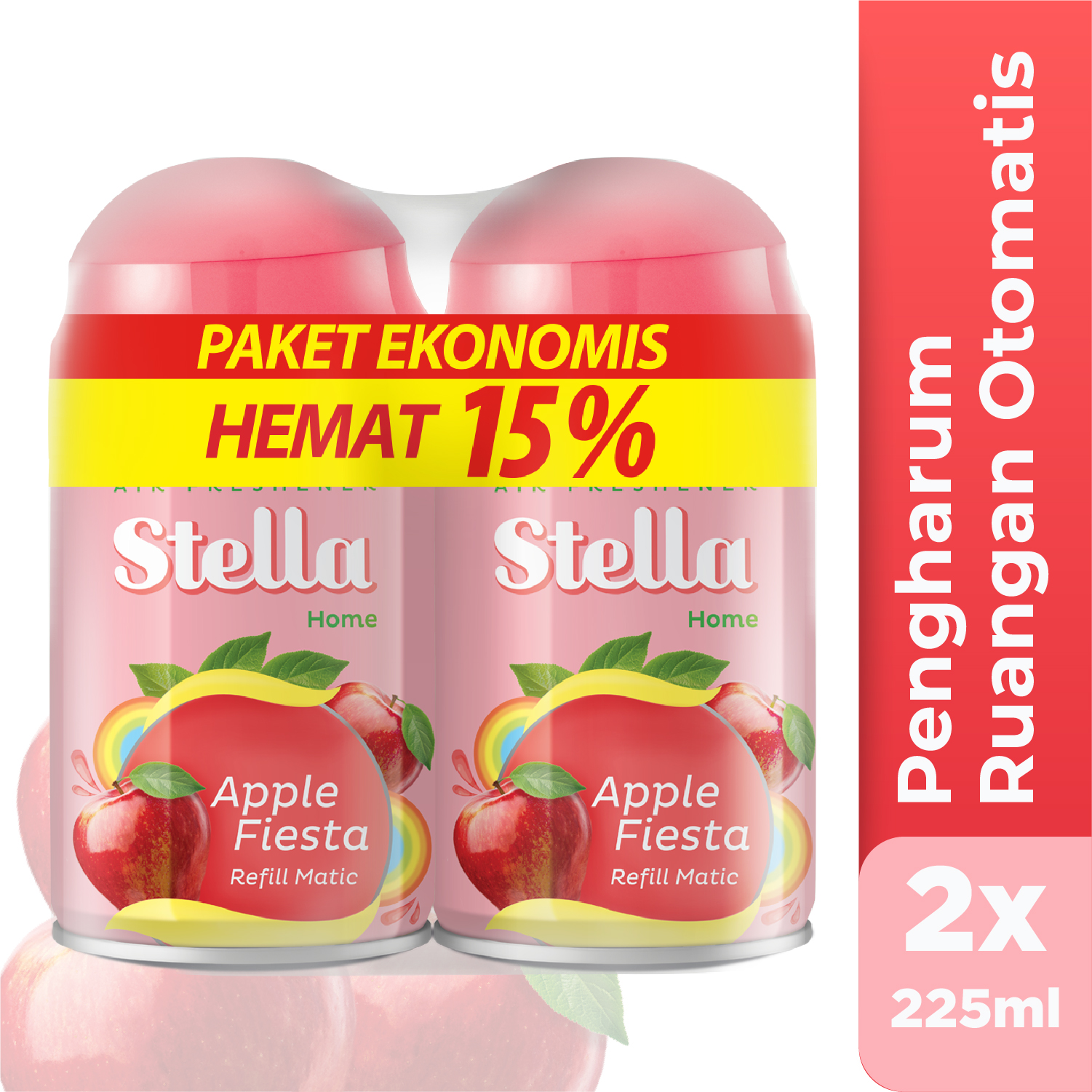 Stella Matic Refill Apple Fiesta 225ml Multipack - Refill Pengharum ...
