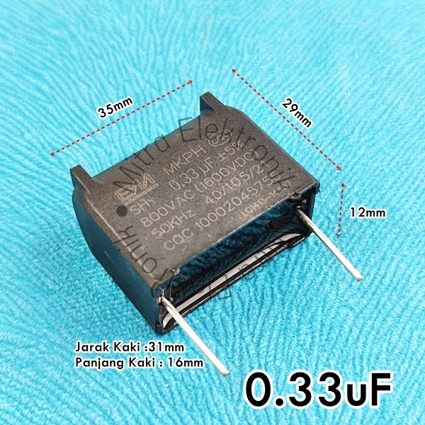 Kapasitor MKPH 0,27 mikro 0,3 mikro 0,33 mikro 5 Mikro 8 Mikro 1200v BM Vertikal Berdiri ...