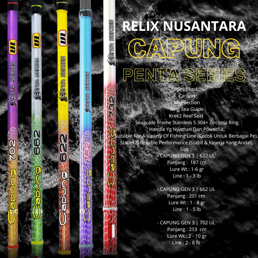 Joran CAPUNG 622 /662/702/732/762 UL Gen 3 Penta Series - Free Packing ...