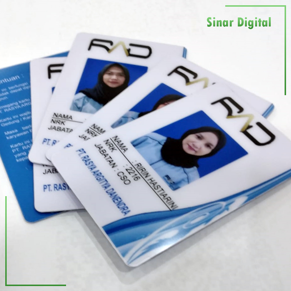 Cetak Id Card Kartu Karyawan Kartu Parkir, Harga per 5 pcs | Lazada ...