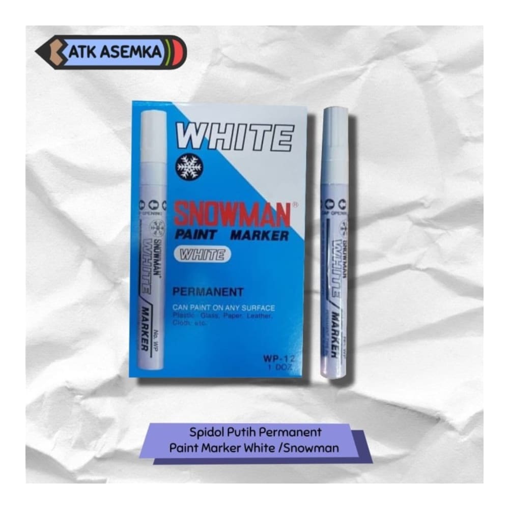 Spidol Putih Permanent / Paint Marker White /Snowman | Lazada Indonesia